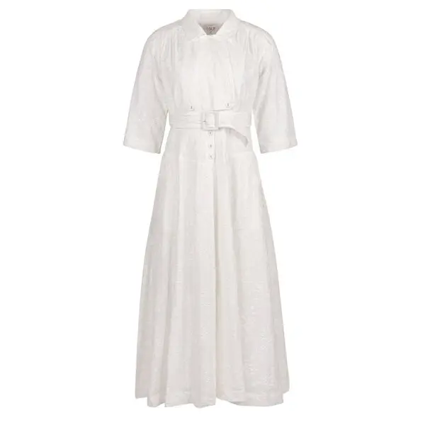 LOU&UP (FORMERLY LOUP CLOTHING) Eyelet Fit-and-flare Dress