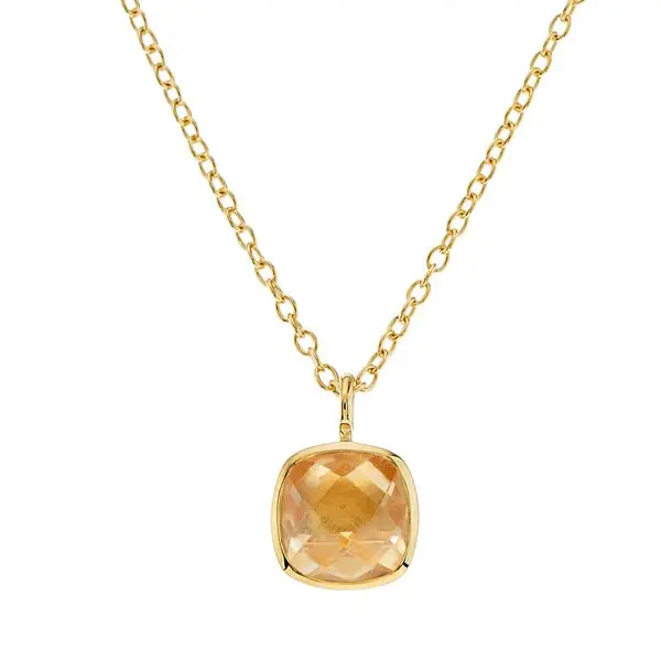 AUREE JEWELLERY Brooklyn Citrine & Gold Vermeil Necklace - Gold/yellow