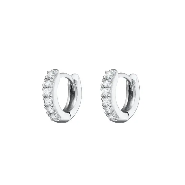 SCREAM PRETTY Mini Sparkling Huggie Hoop Earrings - Silver