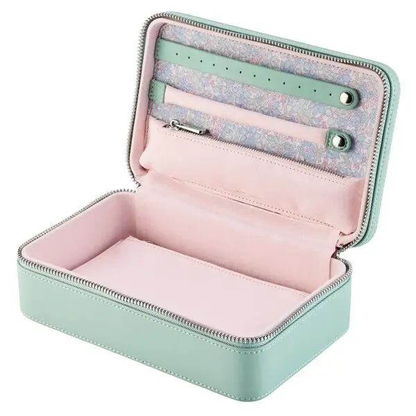 Wolf Liberty Medium Jewellery Zip Case - Green