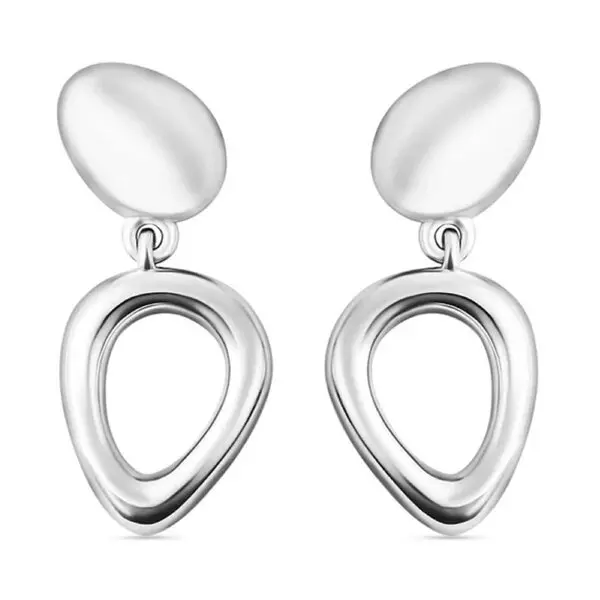 LUCY QUARTERMAINE Volcan Stud Drop Earrings - Silver