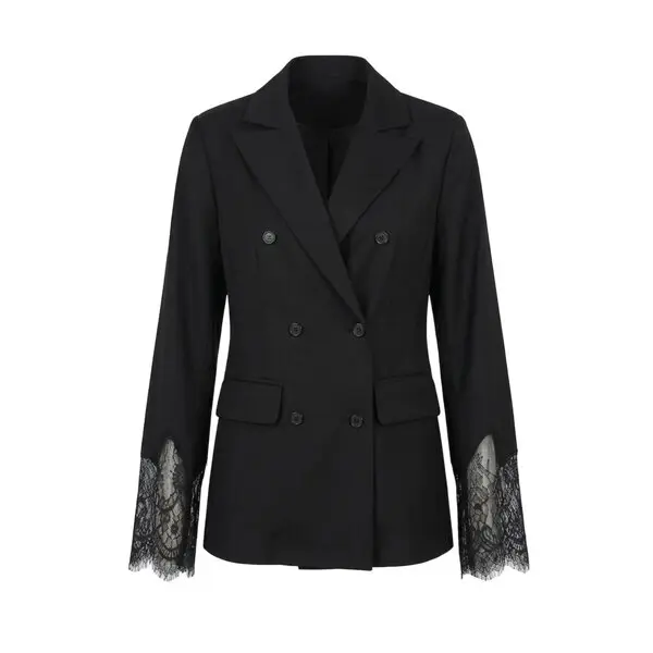 ASHITA FERNANDES Saanjh Tailored Blazer With Lace Cuffs