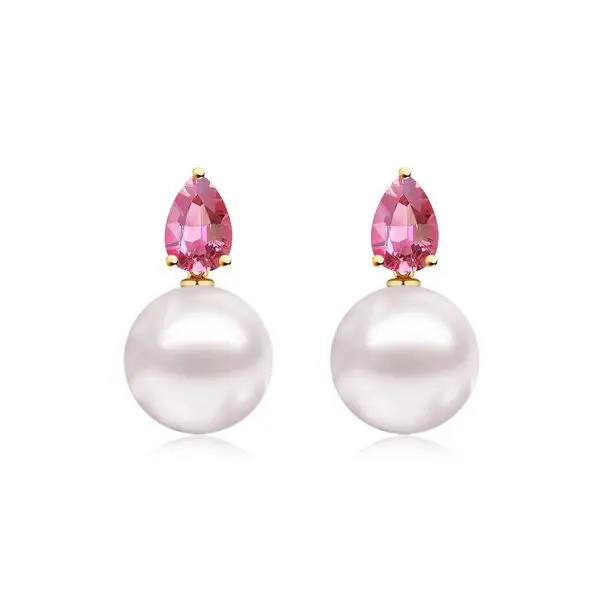 KAI FINE JEWELRY Convertible Tourmaline And Pearl Earrings - Pink/white/gold