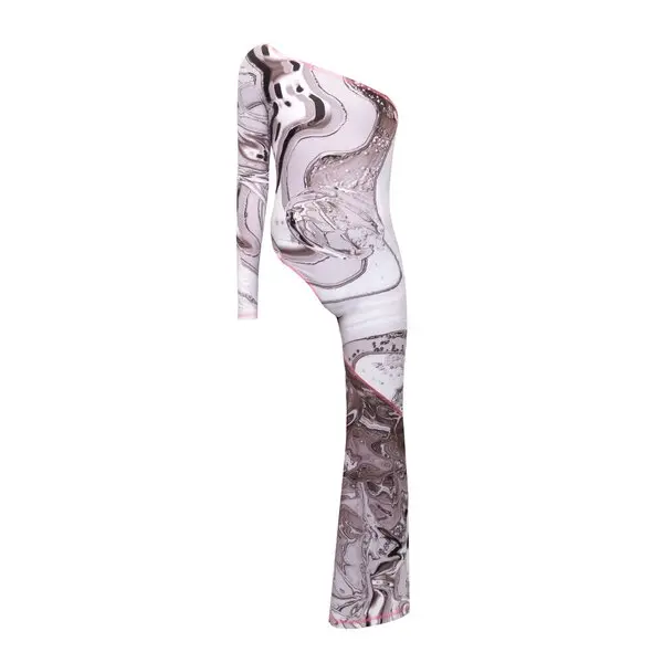 PALOMA LIRA Printed Lycra Jumpsuit - Grey