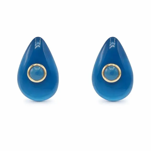 MICHAEL NASH JEWELRY Rosamund Resin Pierced Earrings - Blue