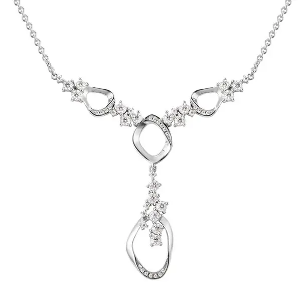 LUCY QUARTERMAINE Volcan Necklace With White Topaz Gemstones - Silver