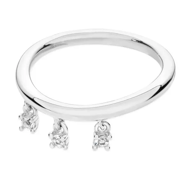 LUCY QUARTERMAINE Sterling Silver White Topaz Drip Ring - Silver/gold