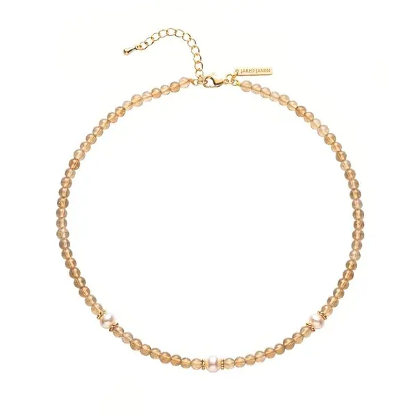 JAREDJAMIN Sand Bar Sensation Citrine Necklace - Gold