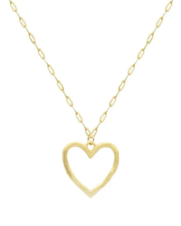 MARCIA MORAN Palermo Heart Necklace - Gold
