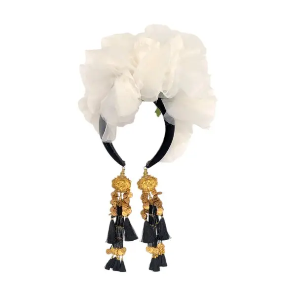 JULIA CLANCEY Pippa Dream Bloom Headband - Black