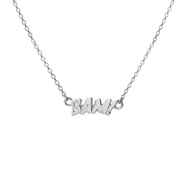 EDGE ONLY Mini Bam! Letters Necklace - Silver