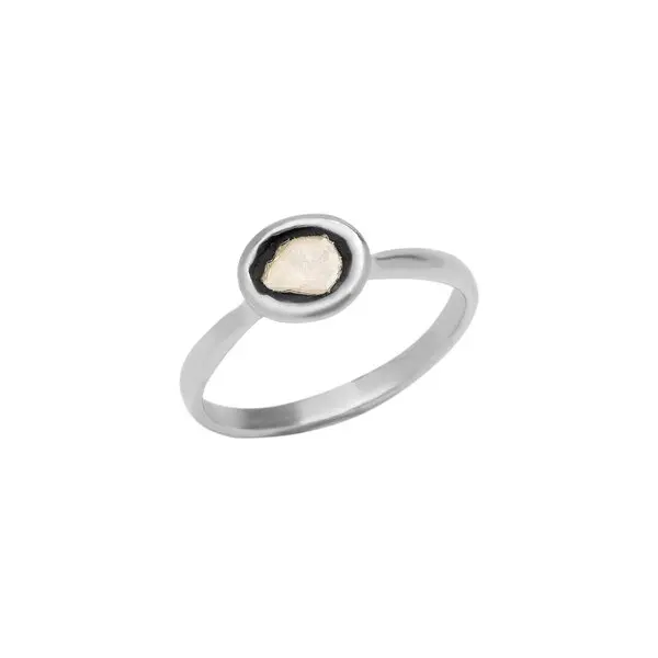 SPERO LONDON Sterling Polki Raw Uncut Diamond Ring - Silver