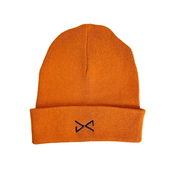 DANIEL CHONG Ribbed Beanie - Orange