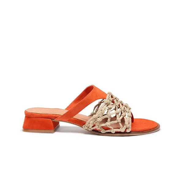 NAGUISA Figueras Raffia And Suede Sandals
