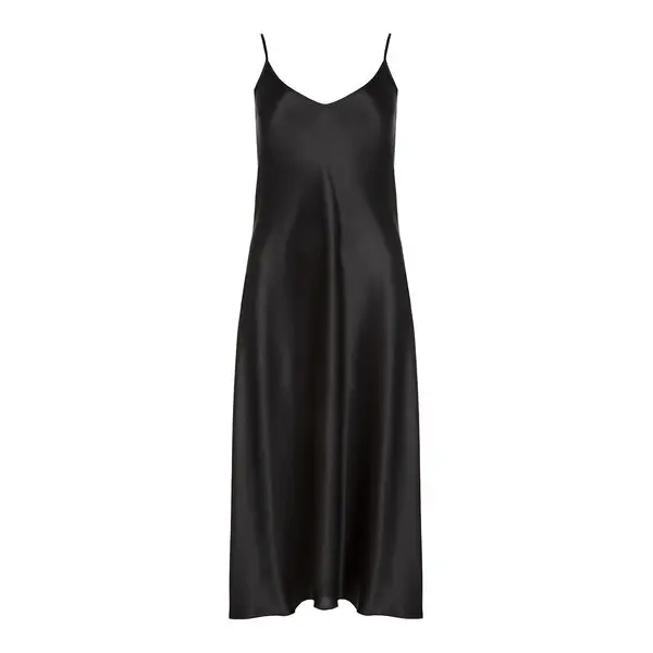 ROSES ARE RED Silk Slipdress - Black