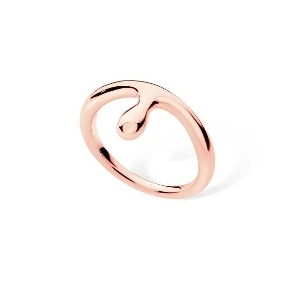 LUCY QUARTERMAINE Dripping Ring In Vermeil - Rose Gold