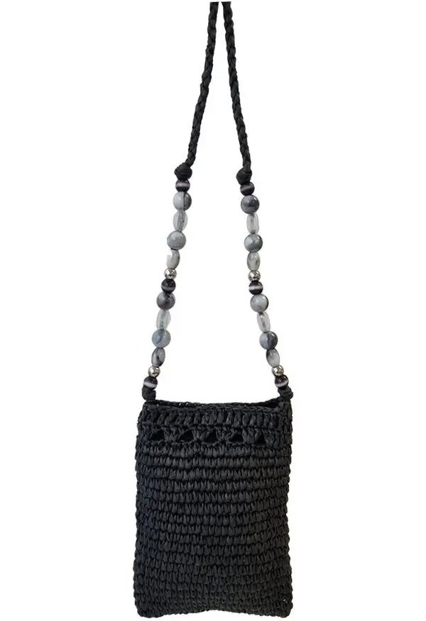 NOOKI DESIGN Billie Crochet Phone Bag - Black