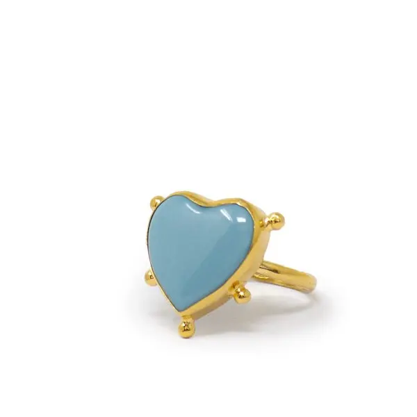 VINTOUCH ITALY Porcelain Stacking Ring - Blue/gold