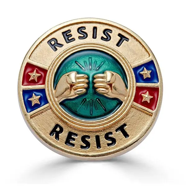 PASSIONATE PROTEST COLLECTION Resist Pin - Green/blue/red