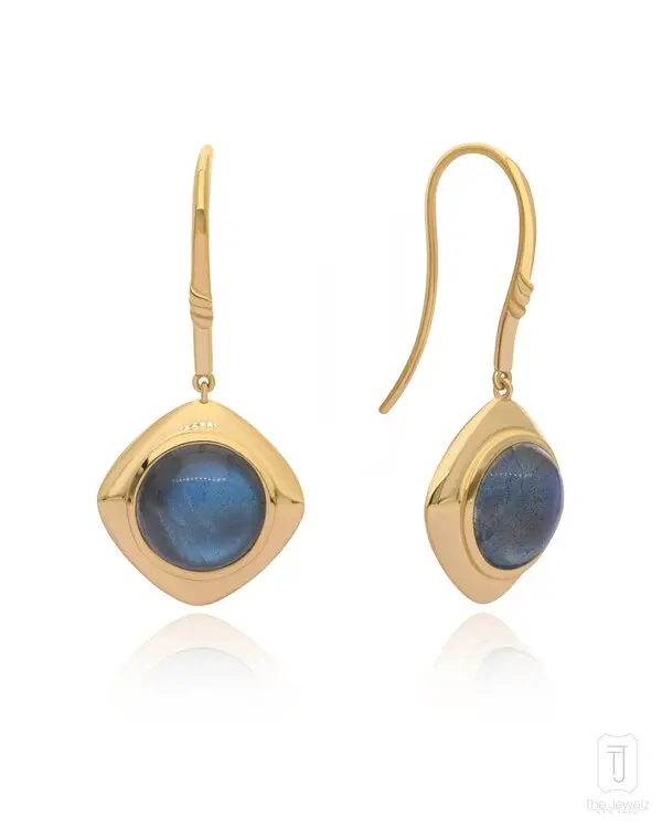 THE JEWELZ Oasis Muse Labradorite Drop Earrings - Yellow/gold/blue