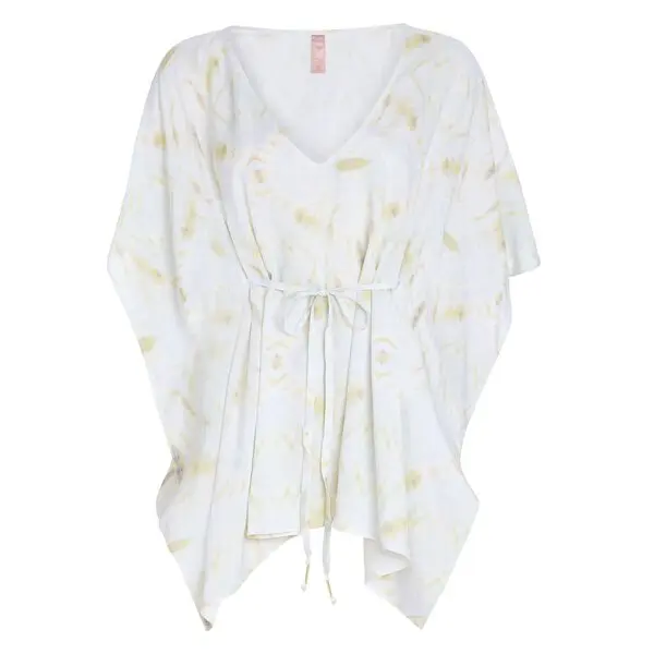 MARLEI Tie & Dye Kaftan Cover-up - Blue/white