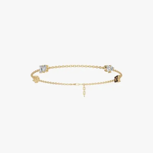 AYA FINE JEWELRY Fourteen Kt Solitaire Diamond Chain Bracelet - Yellow