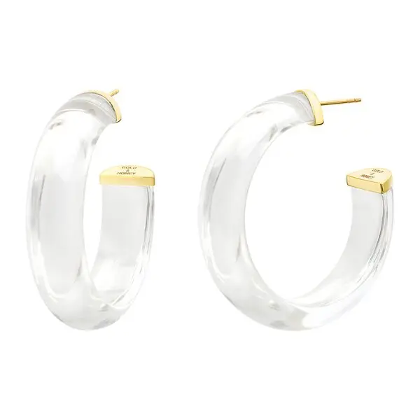 GOLD & HONEY Medium Illusion Hoop Earrings - Gold