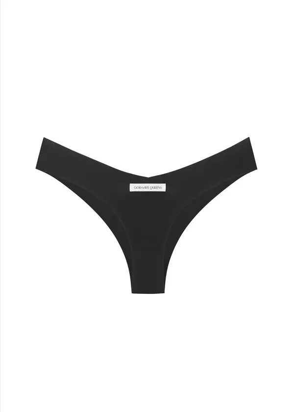 GOD SAVE QUEENS Second Skin Cheeky Panty - Black