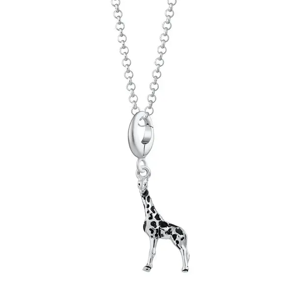 LILY CHARMED Sterling Giraffe Charm Necklace - Silver