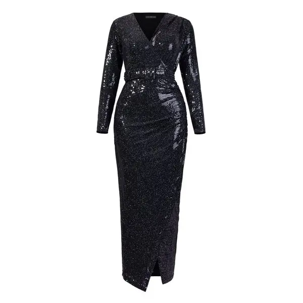 MEEM LABEL Sequin Dress - Black