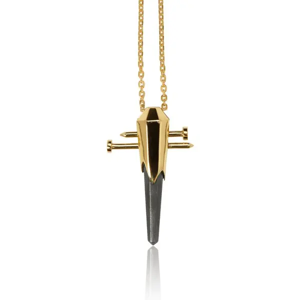 KASUN Stake Cross Pendant - Gold