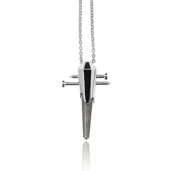 KASUN LONDON Stake Cross Pendant - Silver