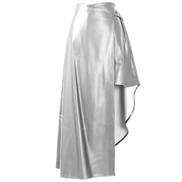 KARGEDE Leather Wrap Skirt