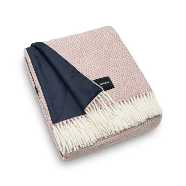 HEATING & PLUMBING LONDON Wool Blanket With Waterproof Backing Dusky - Pink