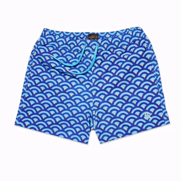 EIGHT X Printed Swim Trunks - Blue