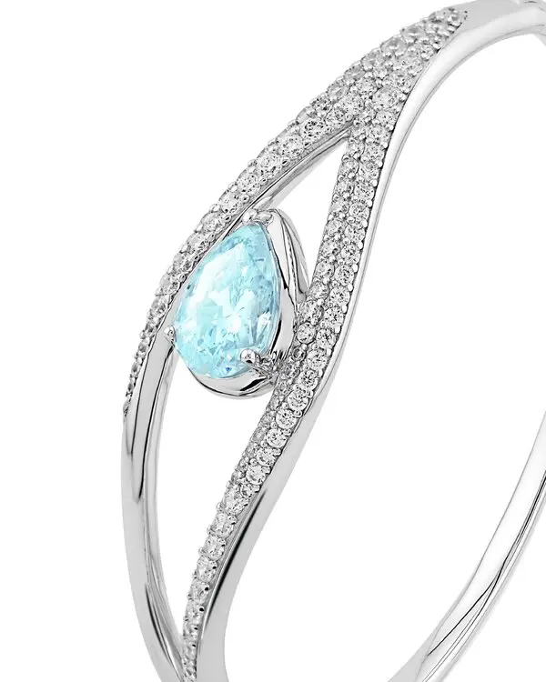 Arte Madrid Sierra Pavé Contour Bangle - Blue