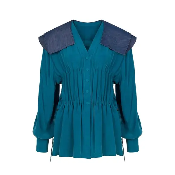 MAYAMU Yoto Blouse With Detachable Collar