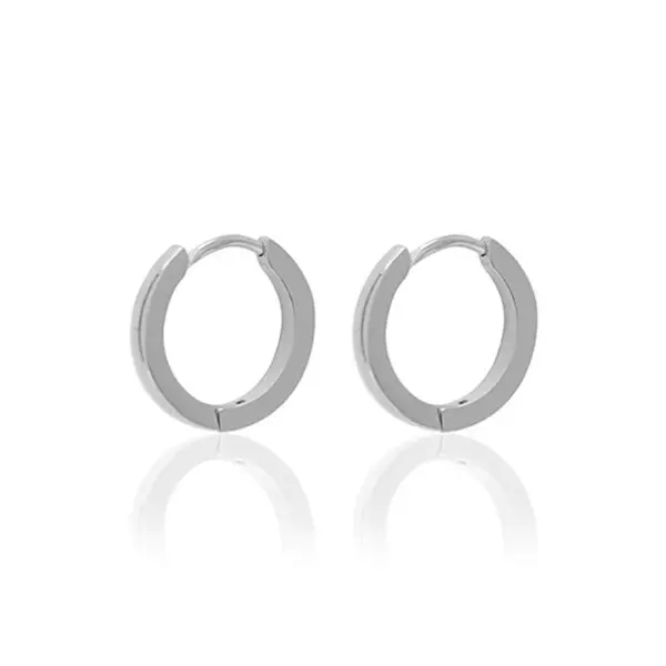 A WEATHERED PENNY Nala Hoop Earrings - Silver