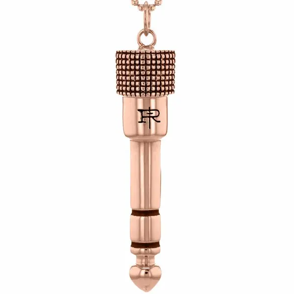 TRUE ROCKS Jack Plug Pendant Necklace - Rose Gold