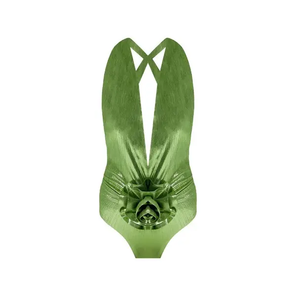 NUR KARAATA Faena One-piece Swimsuit - Green