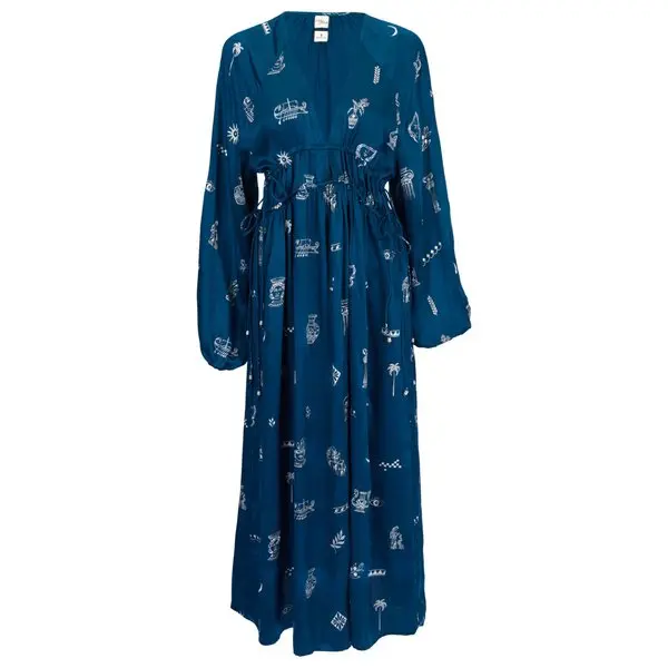 EM & SHI Cleo Printed Midi Dress