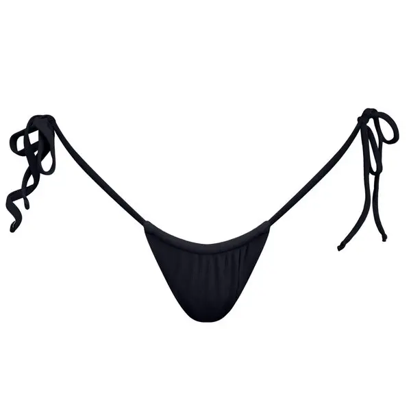 MIHARO Calliope Tie String Bikini Bottoms - Black