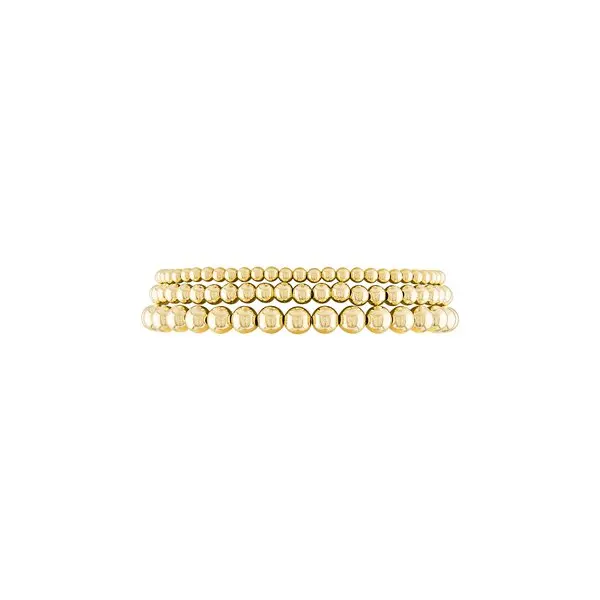 OLIVIA LE 14k Filled Beaded Stack Bracelet Set - Gold