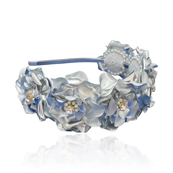 PINAR OZEVLAT Camellia Tiara - Silver