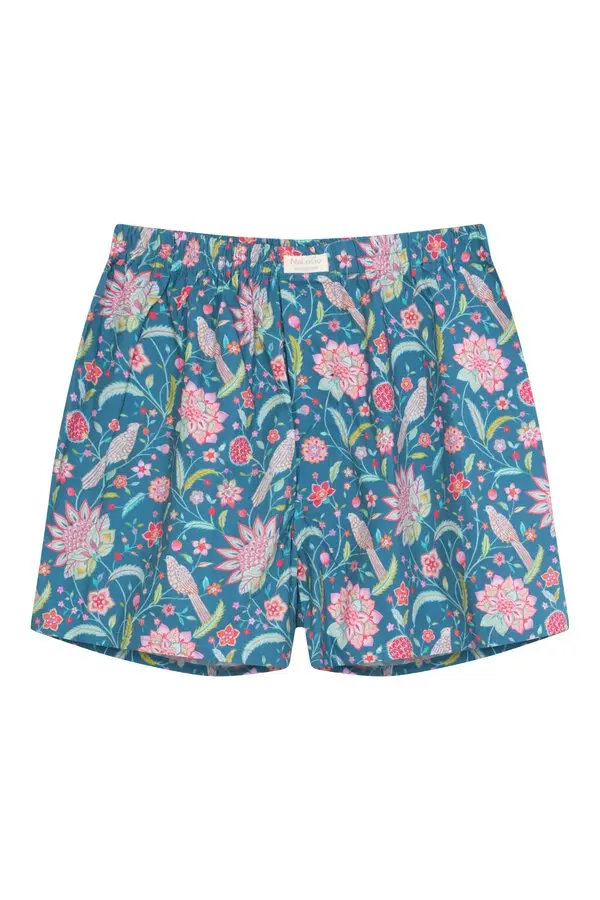 NOLOGO-CHIC Birdy Print Boxers Boxer Short Cotton Deep-sea - Blue