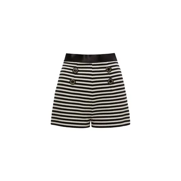 NISSA High-waisted Striped Shorts