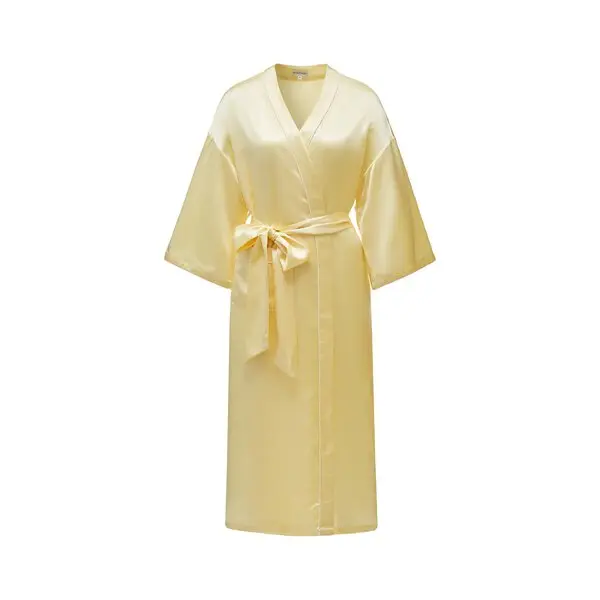 Not Just Pajama Timeless Collection Silk Robe Corn - Yellow