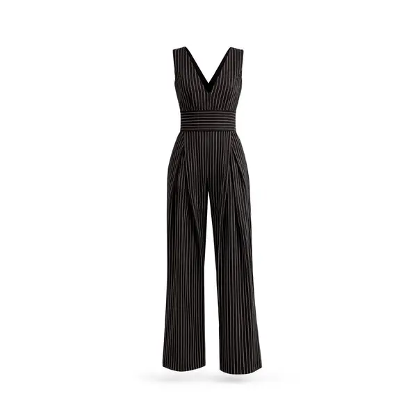 LUMINA ELIGMA The Arrow Jumpsuit & White Stripes - Black