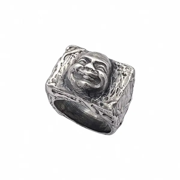 MOCA JEWELLERY Buddha Signet Ring - Silver