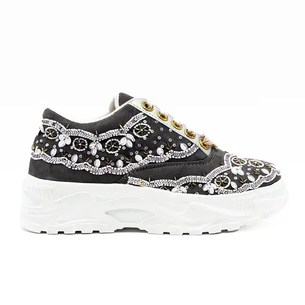 RETTROSE Ava Luxury Embellished Trainers